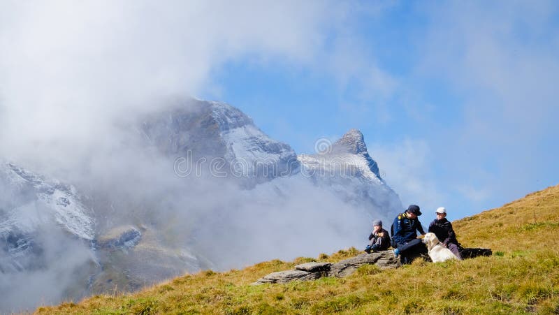 First Mountains Switzerland Editorial Stock Photo - Image of ...
