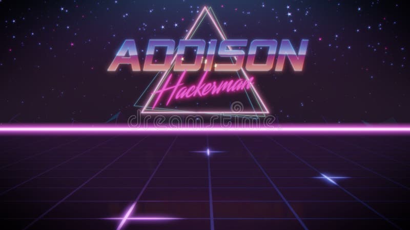 First Name Addison in Synthwave Style Stock Illustration - Illustration ...
