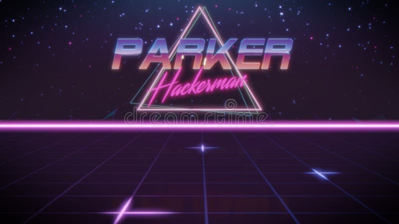 First Name Parker in Synthwave Style Stock Illustration - Illustration ...