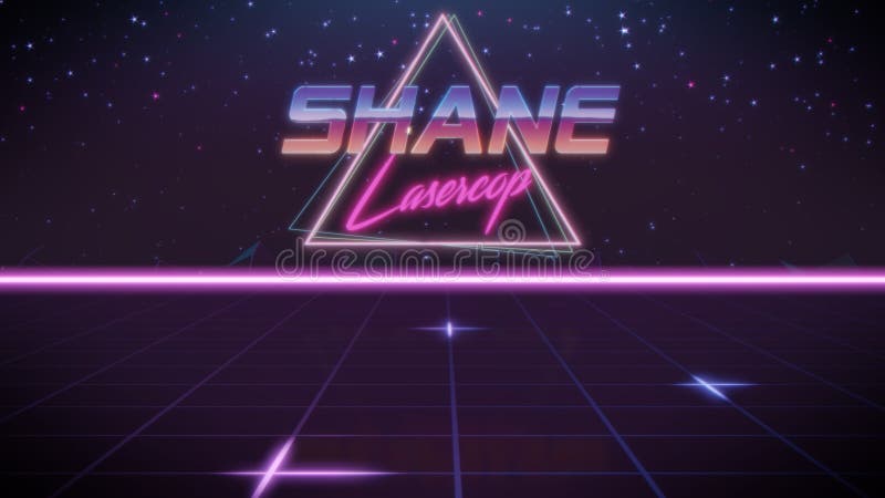 First Name Shane in Synthwave Style Stock Illustration - Illustration ...