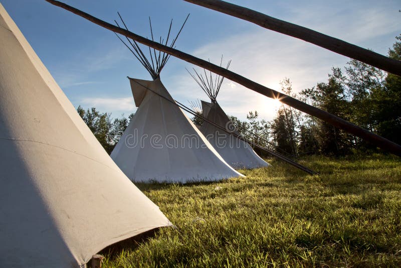 Native American Indian Tents Teepee Stock Photo - Image of teepee ...