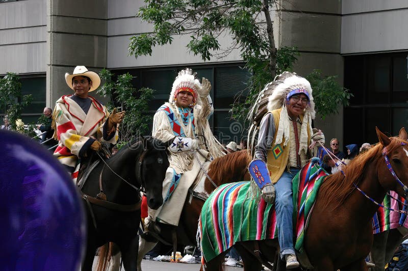 First Nations People in the Calgary Stampede Editorial Stock Photo ...