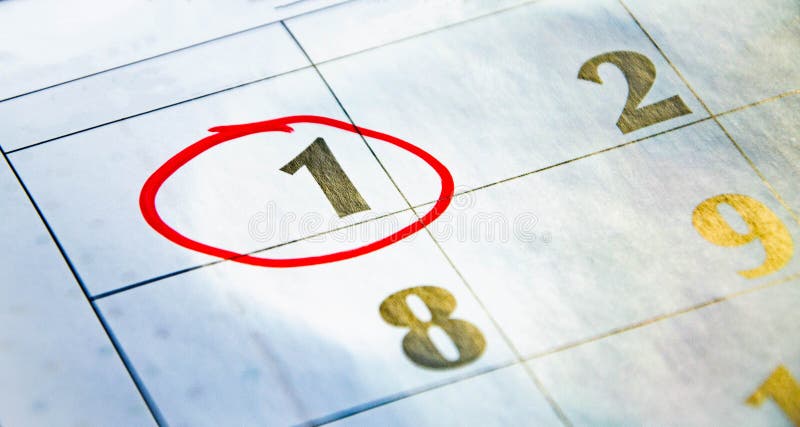 The First Number in the Calendar is Circled in Red in Macro. Calendar ...