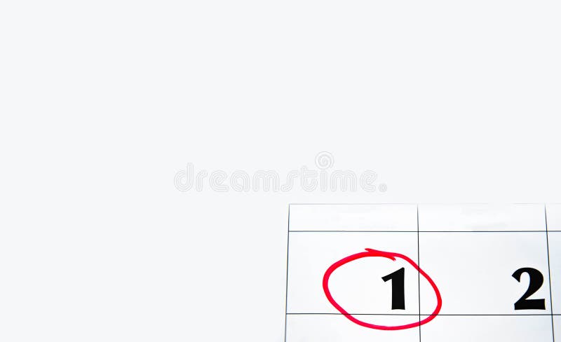 The First Number in the Calendar is Circled in Red in Macro. Calendar ...