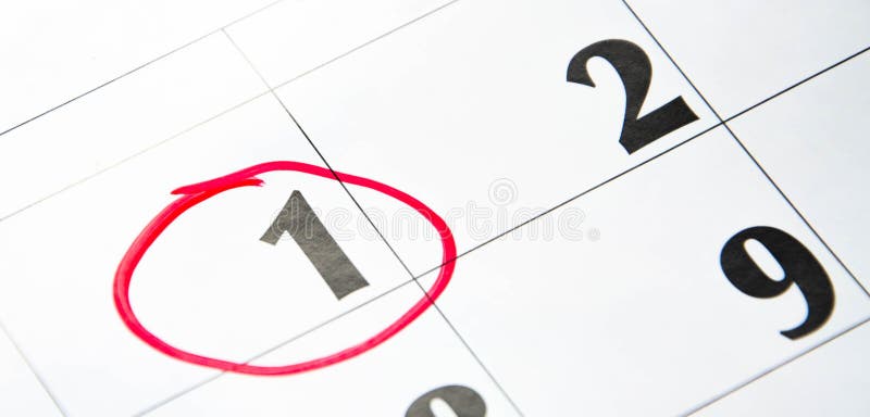 The First Number in the Calendar is Circled in Red in Macro. Calendar ...