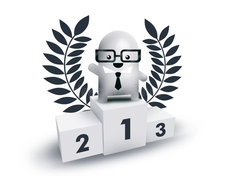 The First One stock illustration. Illustration of podium - 122319202