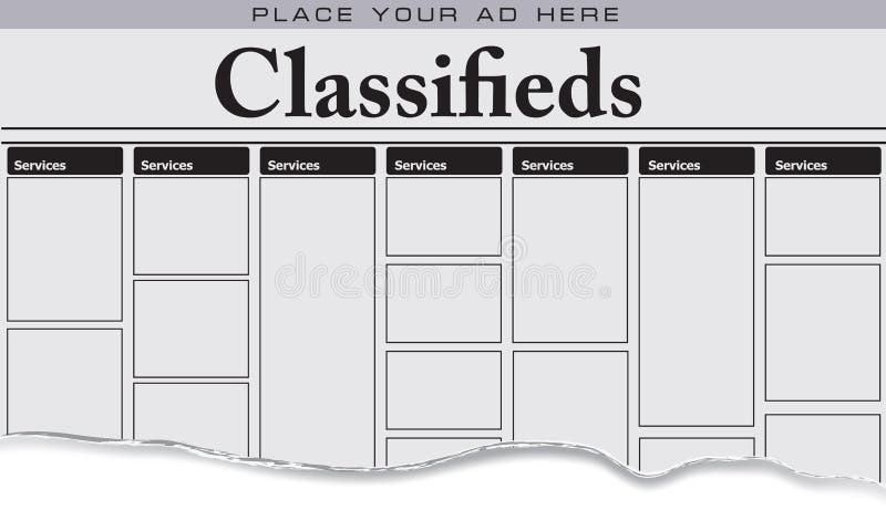 Newspaper Classifieds Services Stock Vector - Illustration of reminder ...