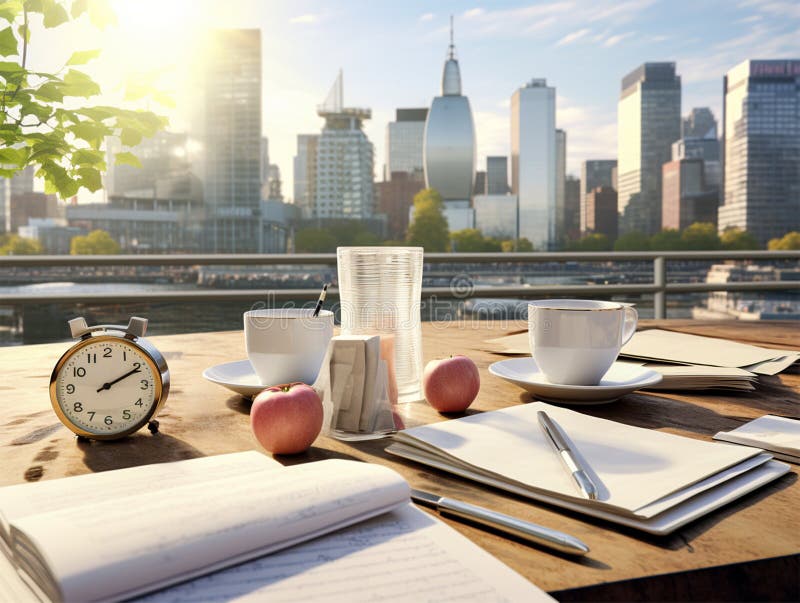 First Person Angle Work Desk Setup for Graphic Design Stock ...