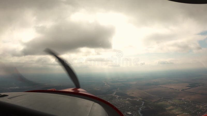 First Person Flight on an Airplane Stock Footage - Video of aerospace ...