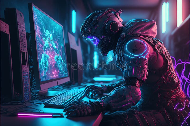 First Person Shooter Online Video Game Being Played by a Pro on a ...