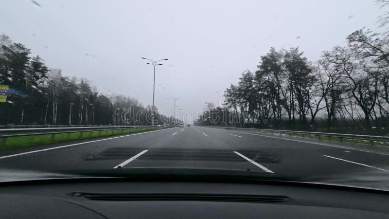 First Person View Driving Highway. Car Point of View Stock Video ...