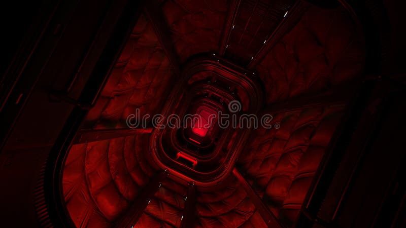 First Person View of Flying through Spacecraft Interior Stock Video ...