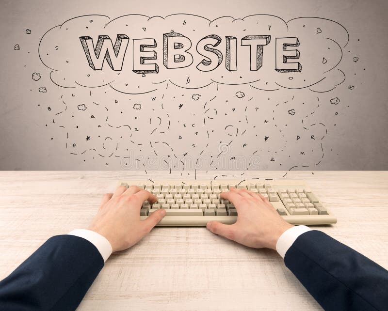 Elegant Businessman Hand Working on Internet Stock Photo - Image of ...