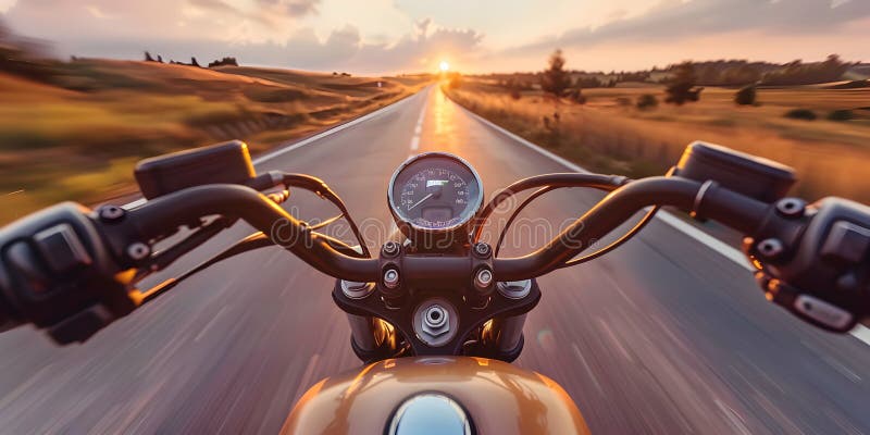 First-person View of Riding a Motorcycle Stock Image - Image of ...