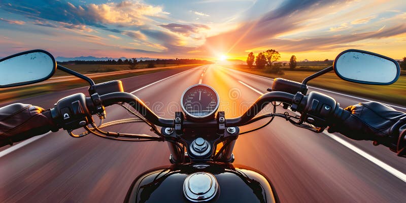 First-person View of Riding a Motorcycle Stock Photo - Image of freedom ...