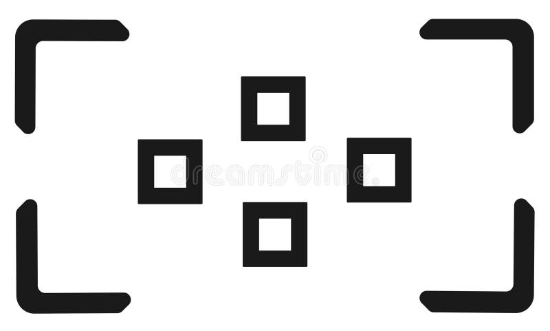 The First Person Viewpoint of a Camera Viewfinder with Four Focus ...