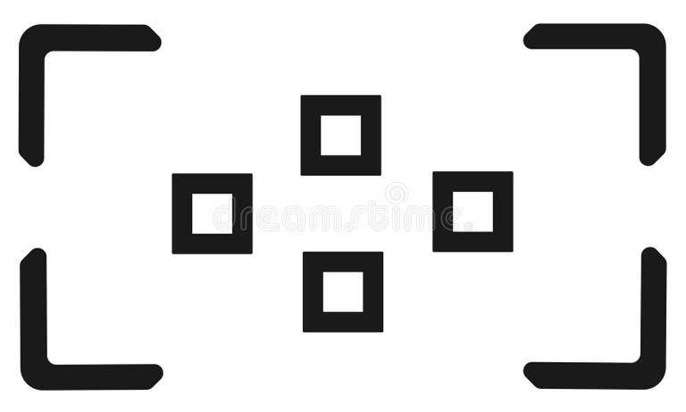 The First Person Viewpoint of a Camera Viewfinder with Four Focus ...