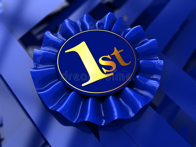 First place ribbon stock illustration. Illustration of painting - 17646592