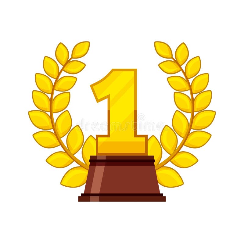 First Place Award Isolated Icon Stock Vector - Illustration of award ...