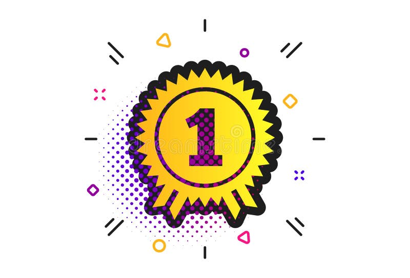 First Place Award Sign Icon. Prize for Winner. Vector Stock Vector ...