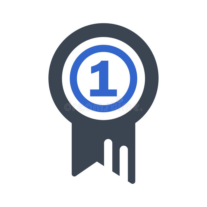 First place badge Icon stock vector. Illustration of winner - 290854858