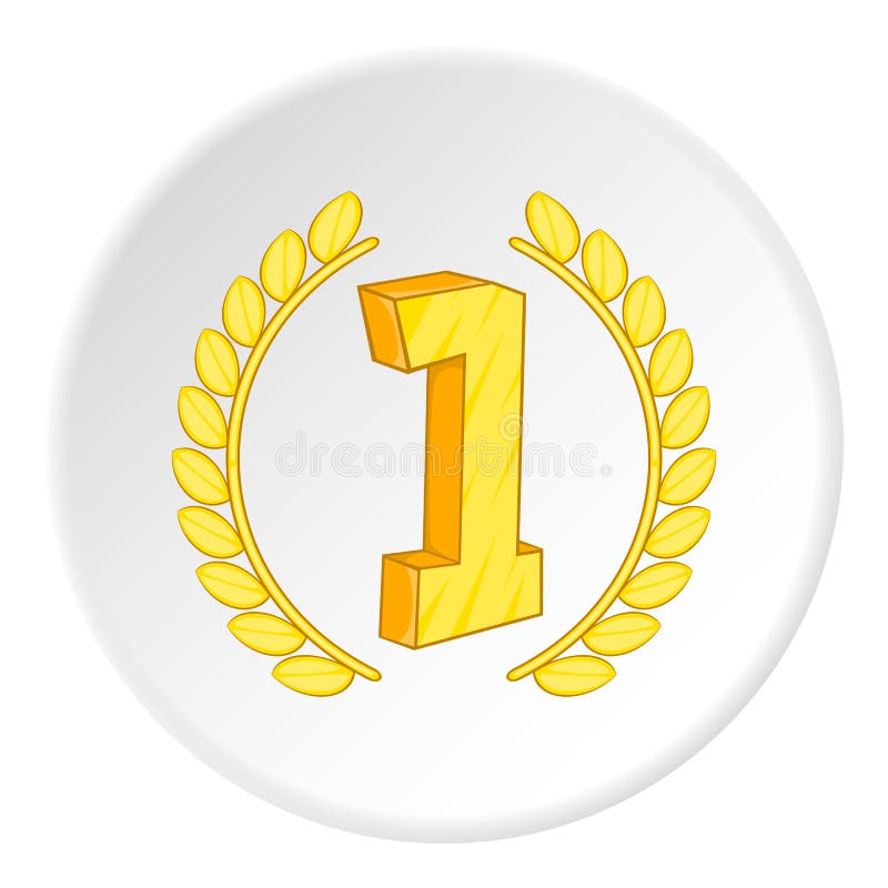 First Place Icon, Cartoon Style Stock Vector - Illustration of prize ...