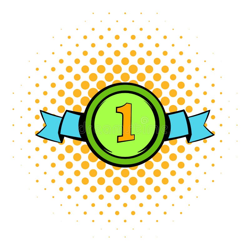 First Place Rosette Icon, Icon Cartoon Stock Vector - Illustration of ...