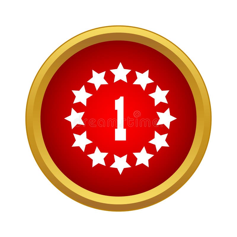 First Place Icon in Simple Style Stock Vector - Illustration of sign ...