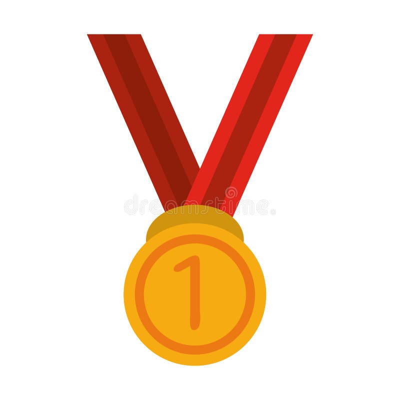First Place Medal Award Symbol Isolated Stock Vector - Illustration of ...