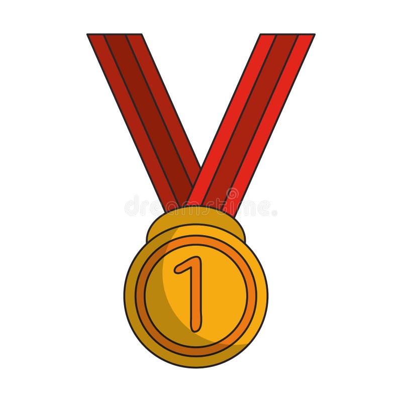 First Place Medal Award Symbol Isolated Stock Vector - Illustration of ...