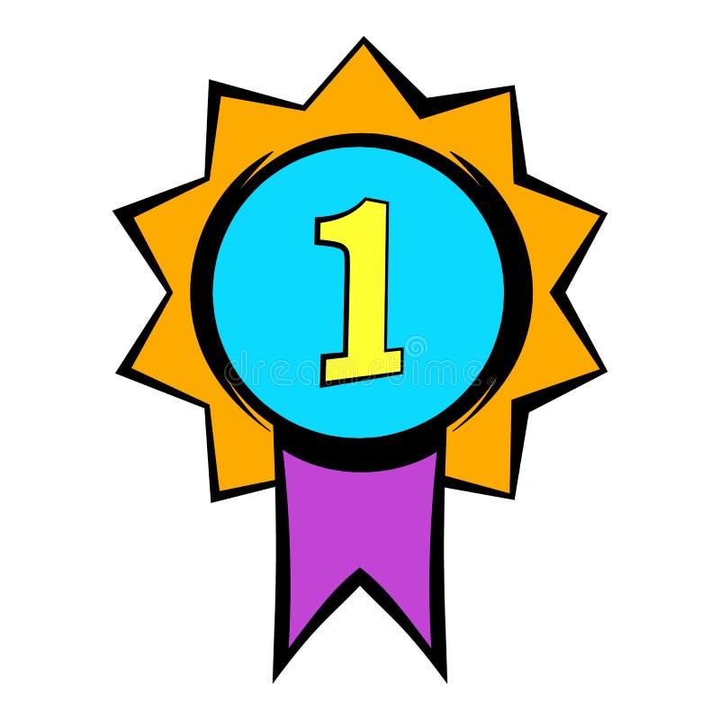 First Place Medal Icon, Icon Cartoon Stock Vector - Illustration of ...