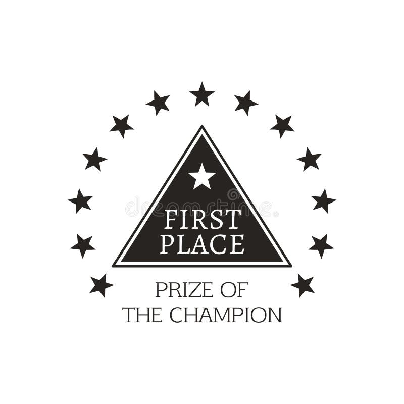 First Place Champion Winner Prize Badge on Curtain Stock Vector ...