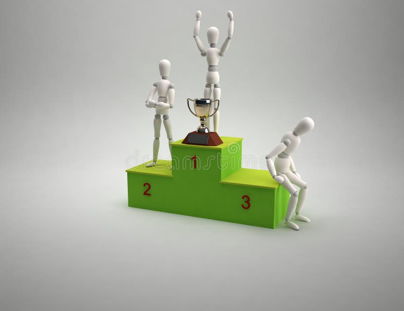 First Place Trophy stock illustration. Illustration of employee - 4590396