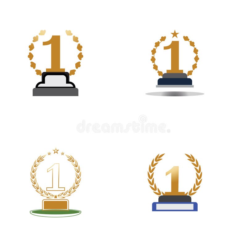 First Place Trophy Cup Vector Icon Illustration Stock Vector ...
