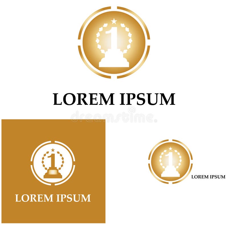 First Place Trophy Cup Vector Icon Illustration Stock Vector ...