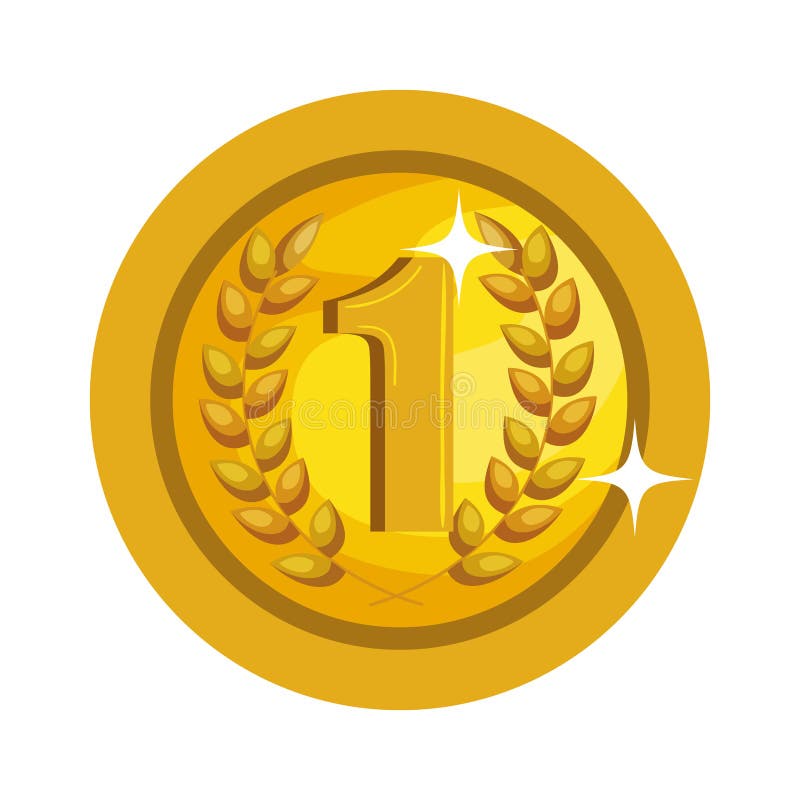 First place winner award stock vector. Illustration of symbol - 85455445