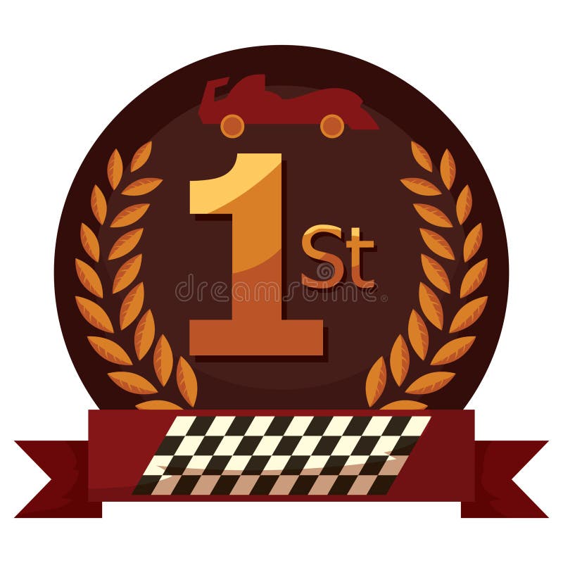 First Position Gold Label Icon Stock Vector - Illustration of glory ...
