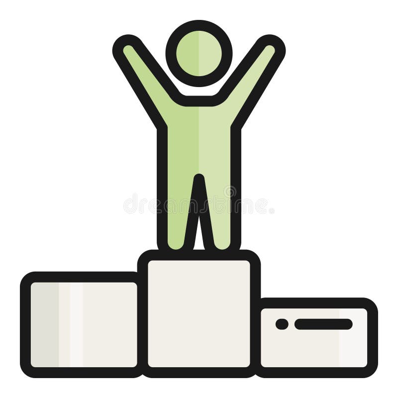 First Position Vector Flat Icon, School and Education Icon Stock Vector ...