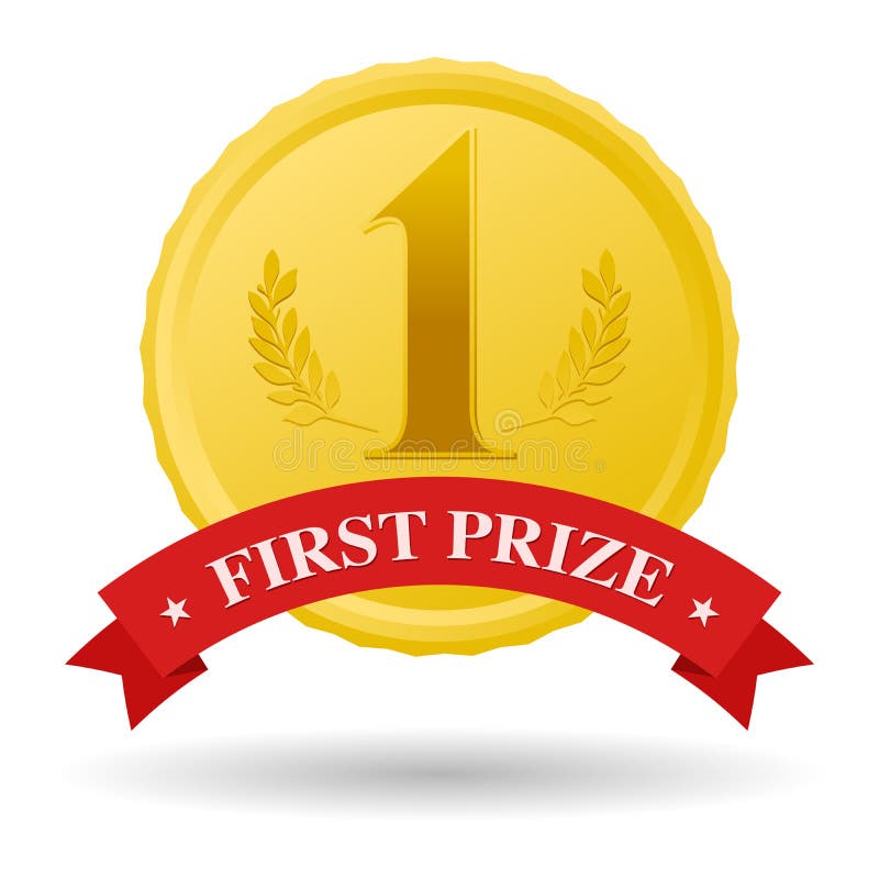 First prize stock vector. Illustration of golden, design - 33704765