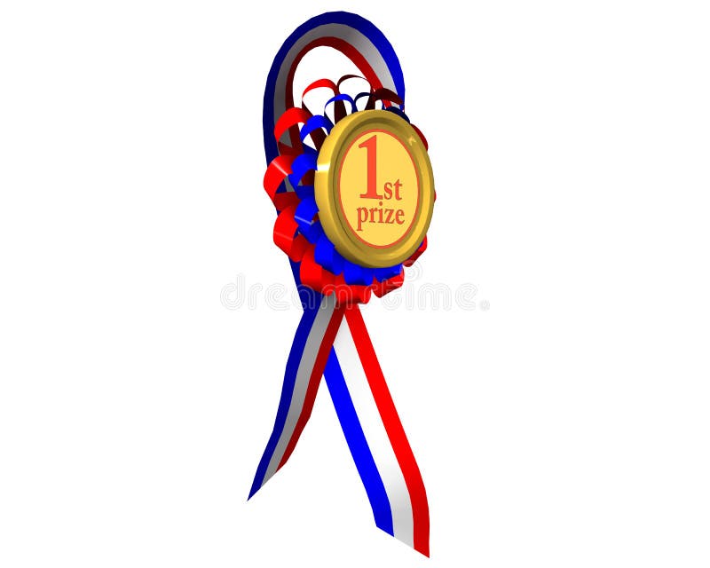 First prize medal rotated stock illustration. Illustration of award ...