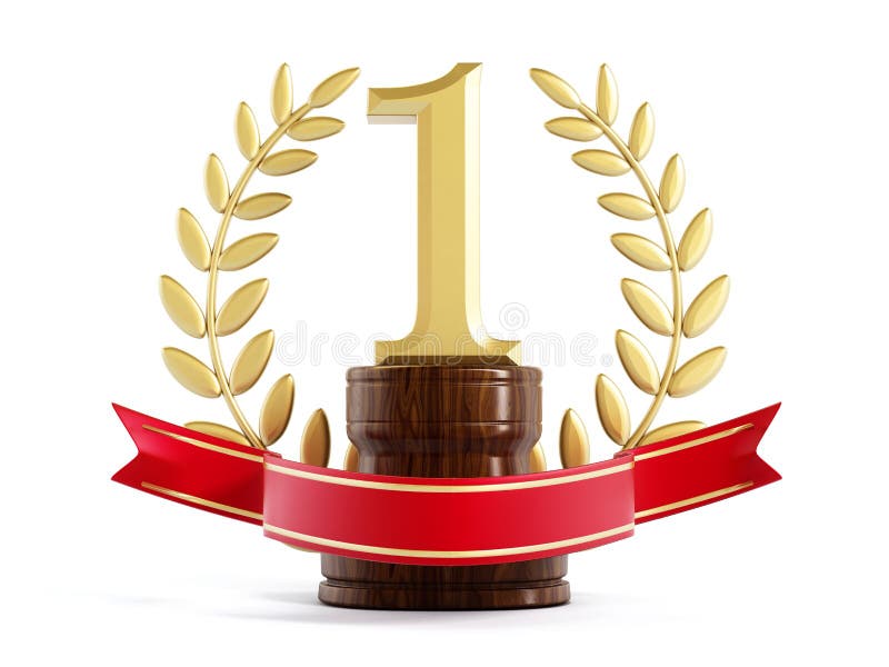 First prize trophy stock illustration. Illustration of wreath - 55844195