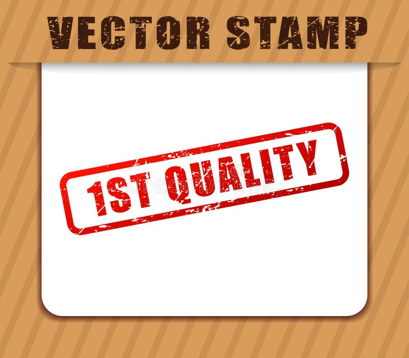 First Quality Red Words Buffered Stock Vector - Illustration of icon ...