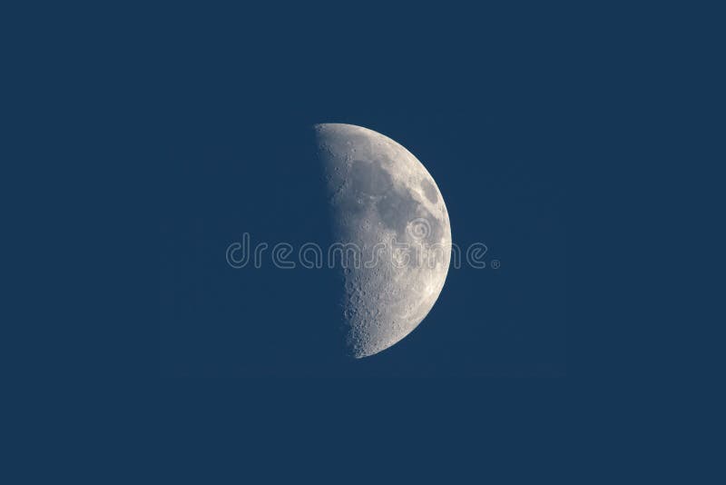 First Quarter Moon stock image. Image of quarter, moon - 251073019