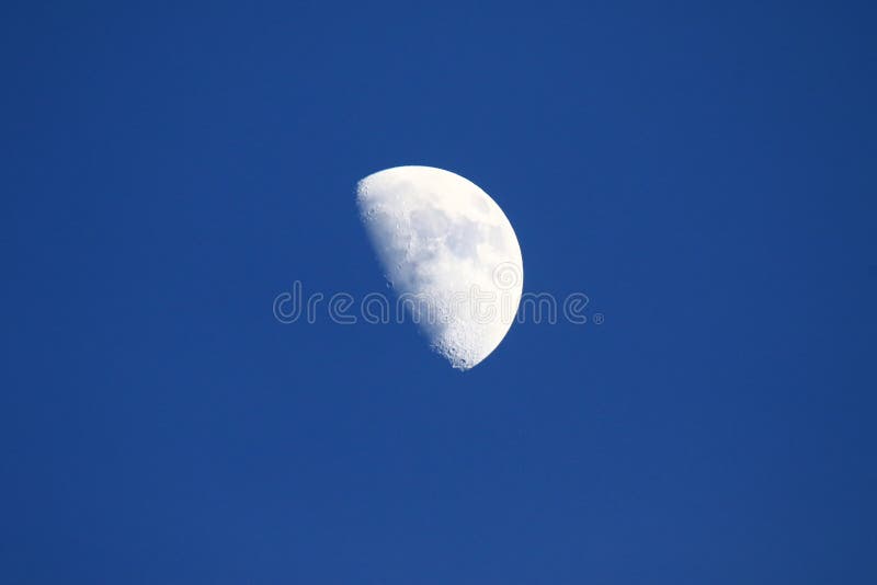 First quarter moon stock image. Image of radiation, moon - 108597163