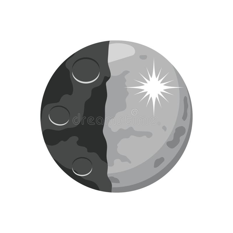 First Quarter Moon Stock Illustrations – 273 First Quarter Moon Stock ...