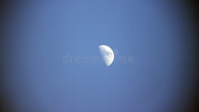 Moon in an empty sky stock photo. Image of empty, moon - 164841822