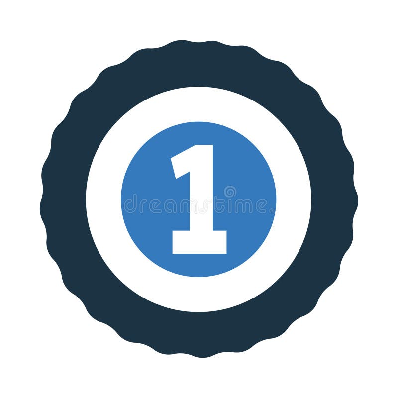 First, First Rank, Badge, Winner Badge, First Rank Badge Icon Stock ...