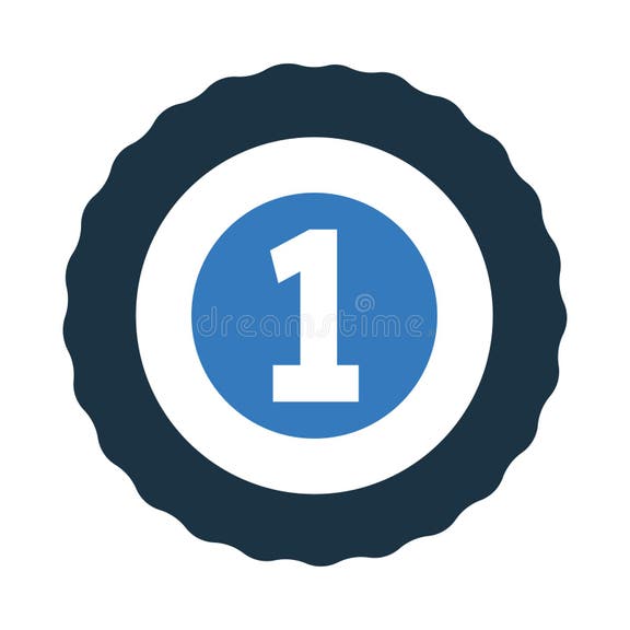 First, First Rank, Badge, Winner Badge, First Rank Badge Icon Stock ...