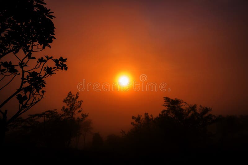 The First Rays of the Rising Sun Stock Photo - Image of landscape ...