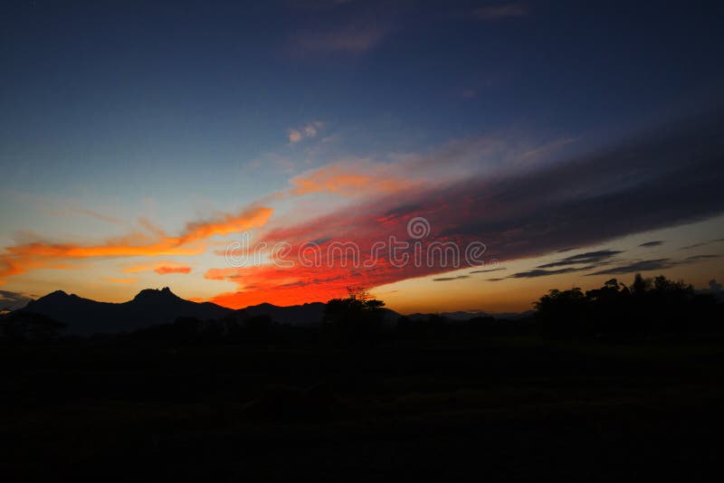 The First Rays of the Rising Sun Stock Image - Image of countryside ...